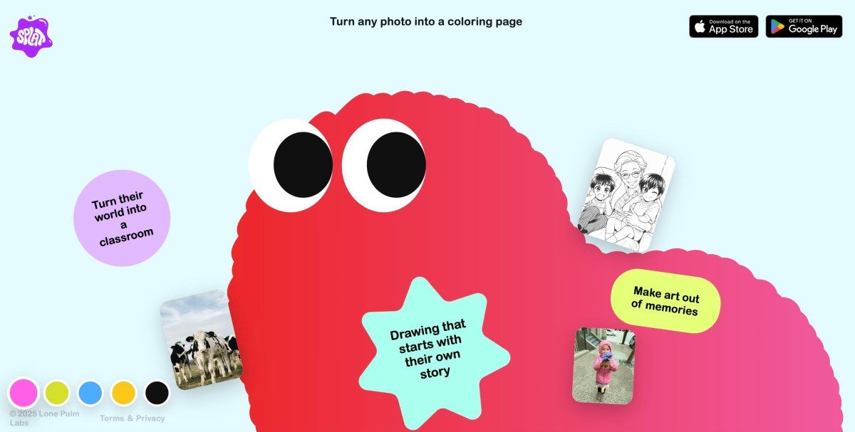 Splat Uses AI to Turn Photos Into Coloring Pages