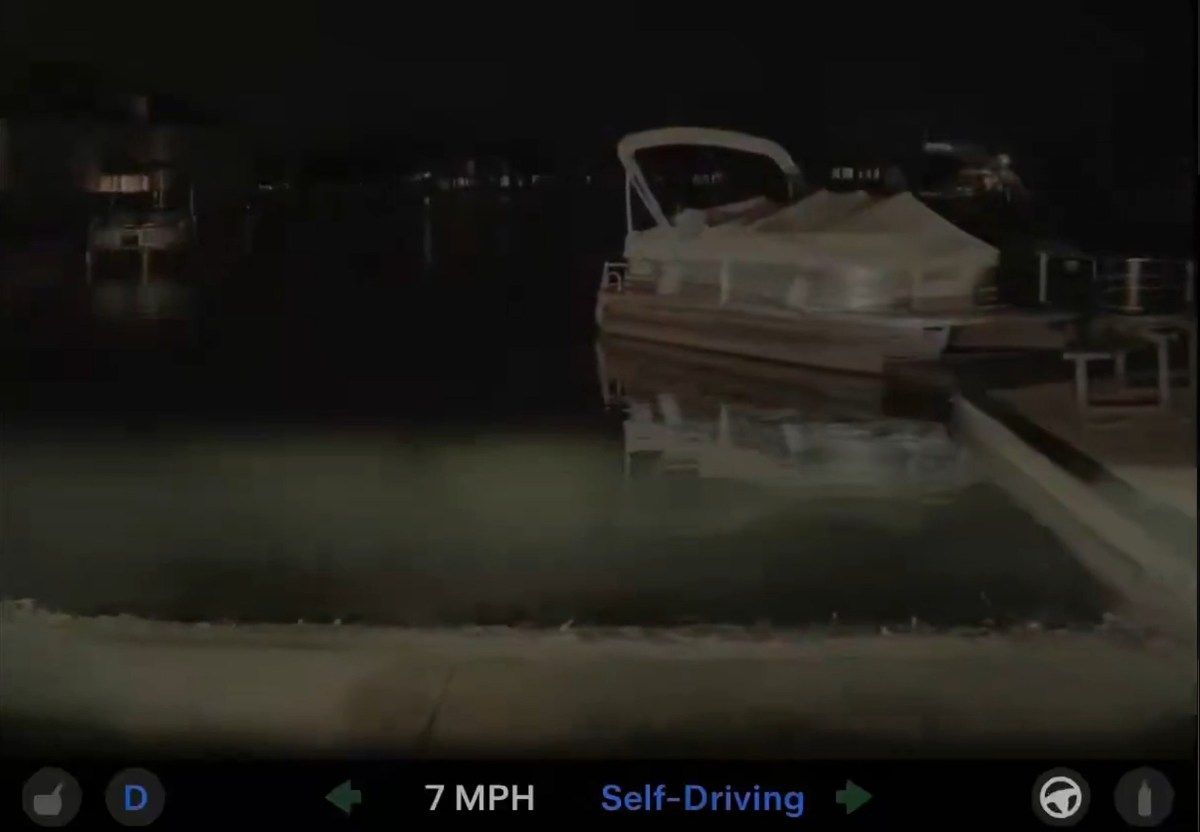 Tesla FSD Tries to Drive Into Lake: Video Goes Viral